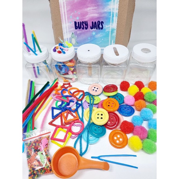 Jual MAINAN MONTESSORI BUSY JAR 8 IN 1 / SENSORY JAR 8 IN 1 / MAINAN ...