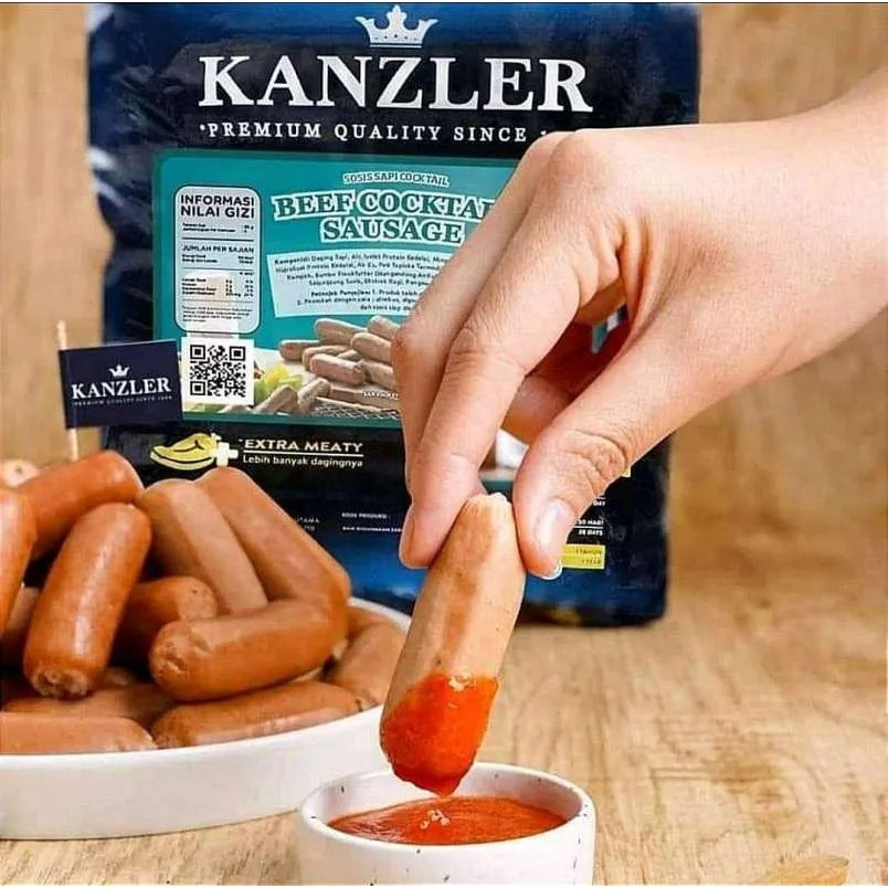 Jual KANZLER BEEF COCKTAIL SAUSAGES 250gr 20pcs - SOSIS SAPI / FROZEN ...