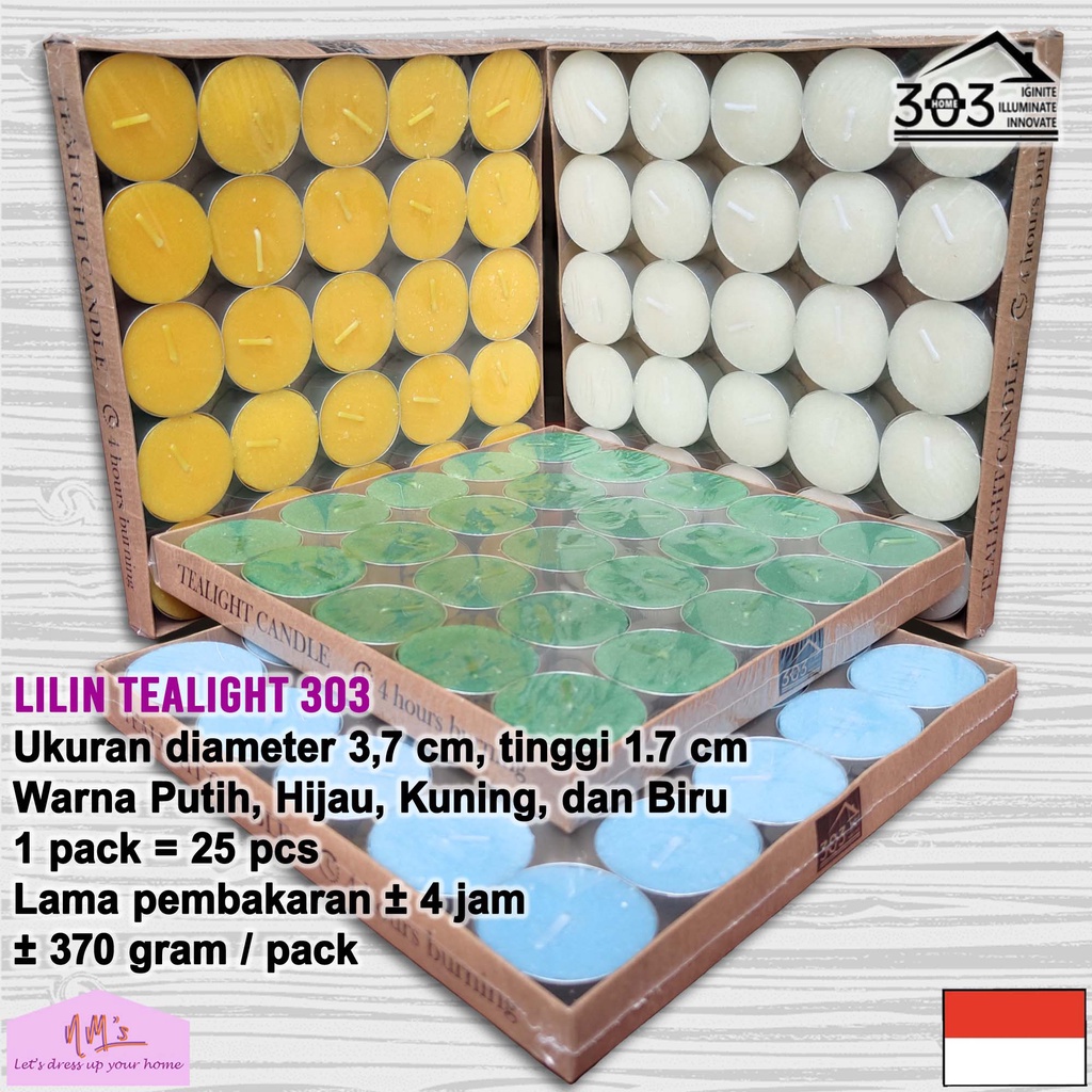 Jual Lilin hias mini tealight candle bulat kecil tanpa aroma dekorasi ...