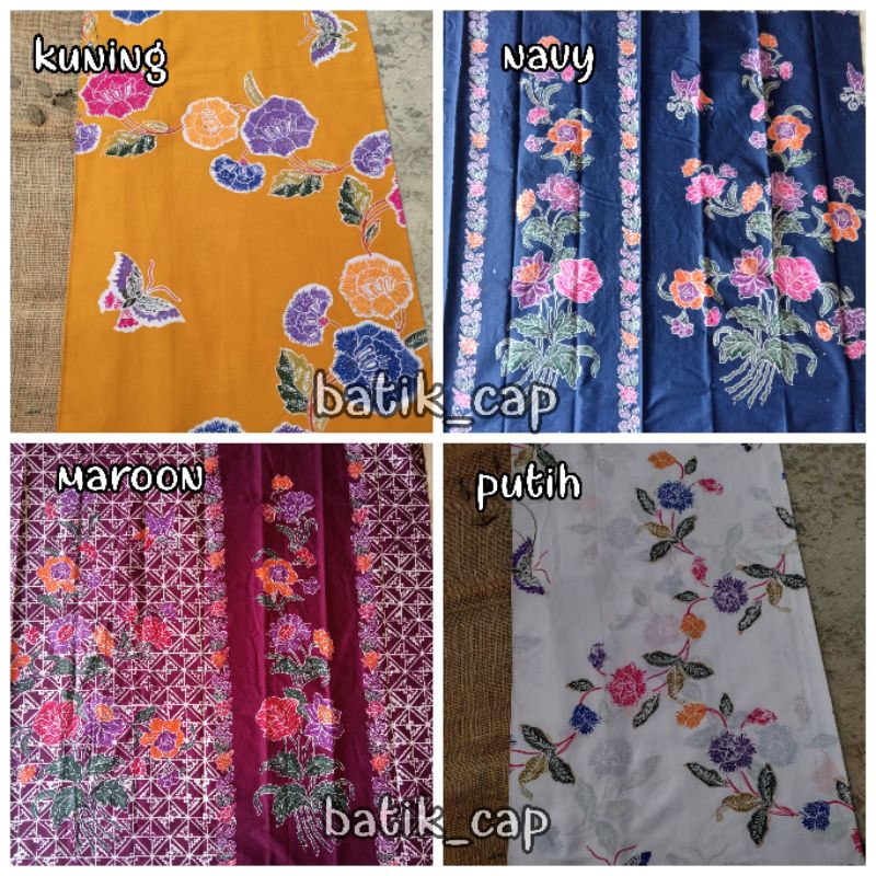 Jual Kain Batik Encim Cap Primis Kain Bawahan Kebaya Batik Encim Kain ...