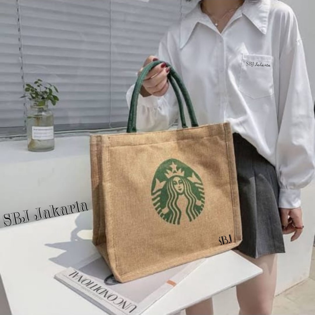 Jual Promo Diskon Tas multifungsi starbucks serbaguna Shopping bag ...
