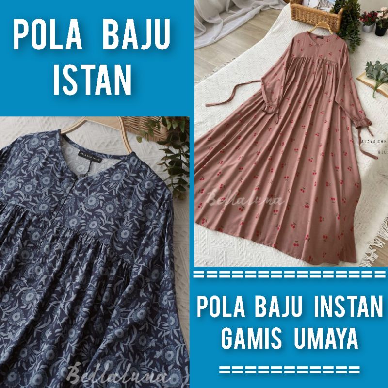 Jual Pola baju instan gamis UMAYA - Pola Instan gamis potongan dada ...