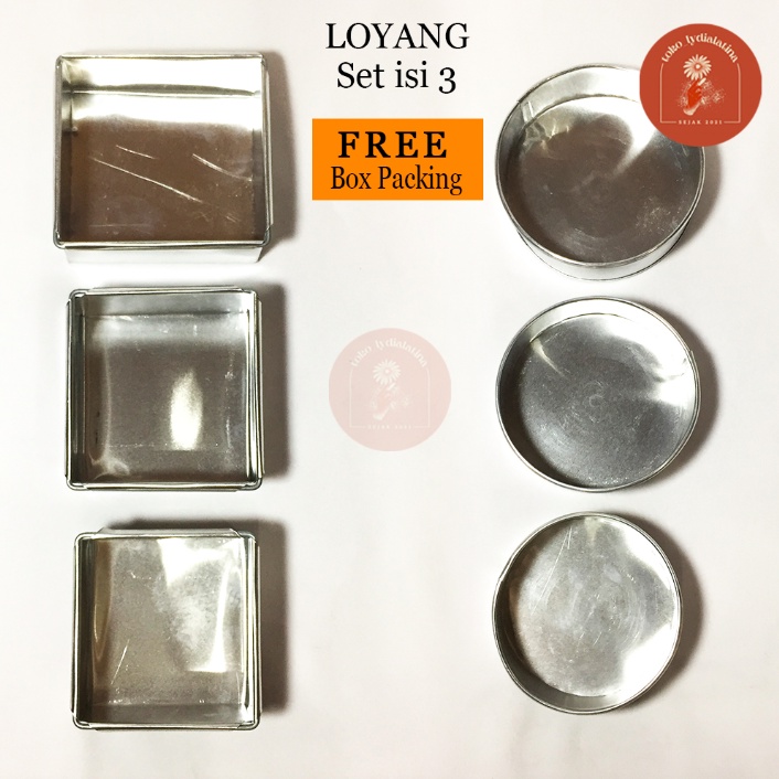 Jual Loyang MINI / Loyang Bento Cake / Loyang Set Isi 3 / Loyang Korean ...