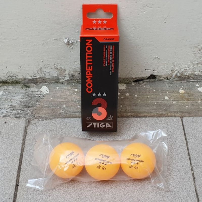 Jual stiga 3star competition orange ball bola ping pong | Shopee Indonesia