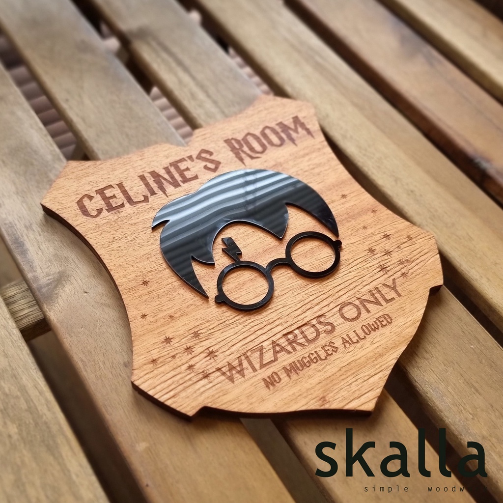 Jual Papan Nama Kamar Anak Kayu wooden Door sign dekorasi gantungan ...