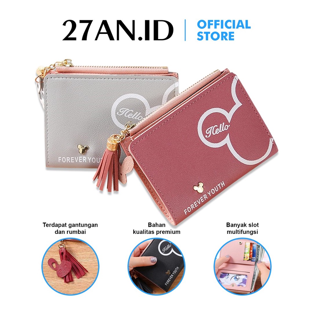 Jual (27AN.ID) Dompet Wanita Lipat D109 Dompet karakter lucu kartun ...