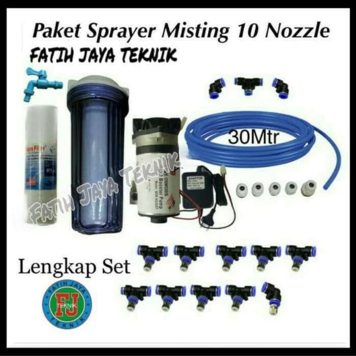 Jual Mesin Kabut Embun Walet Lengkap10 Nozzle Sprayer Pompa Kemflo ...