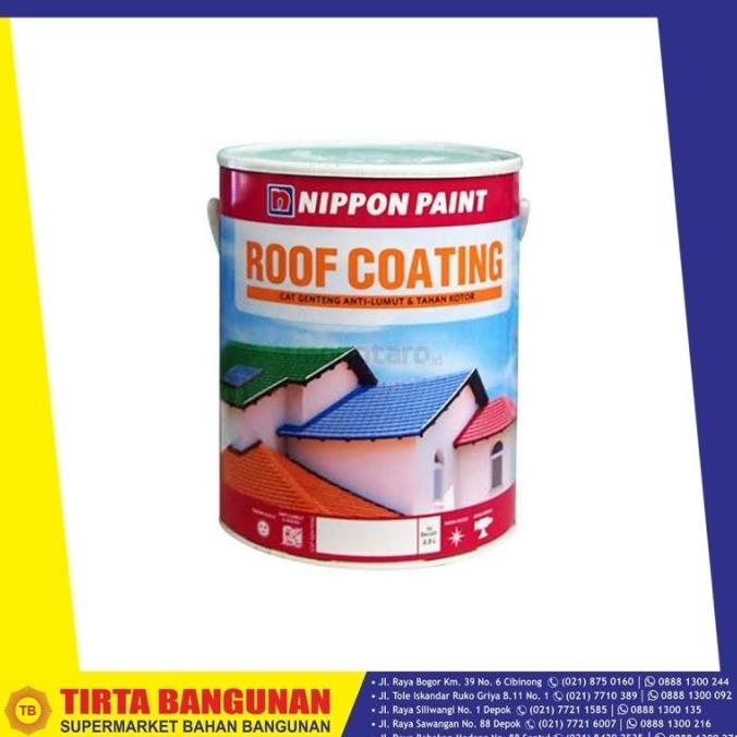 Jual Nippon Paint Roof Coating Cat Serbaguna Tembok & Genteng 2,5 Liter ...