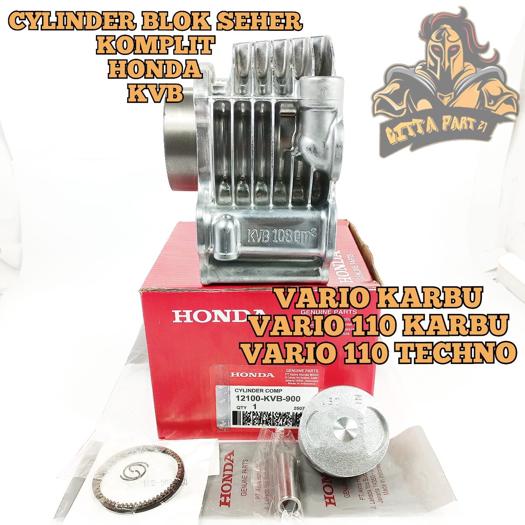 Jual CYLINDER BLOK SEHER PISTON RING KOMPLIT HONDA KVB KUALITAS ASLI ORIGINAL HONDA AHM PRESISI ...
