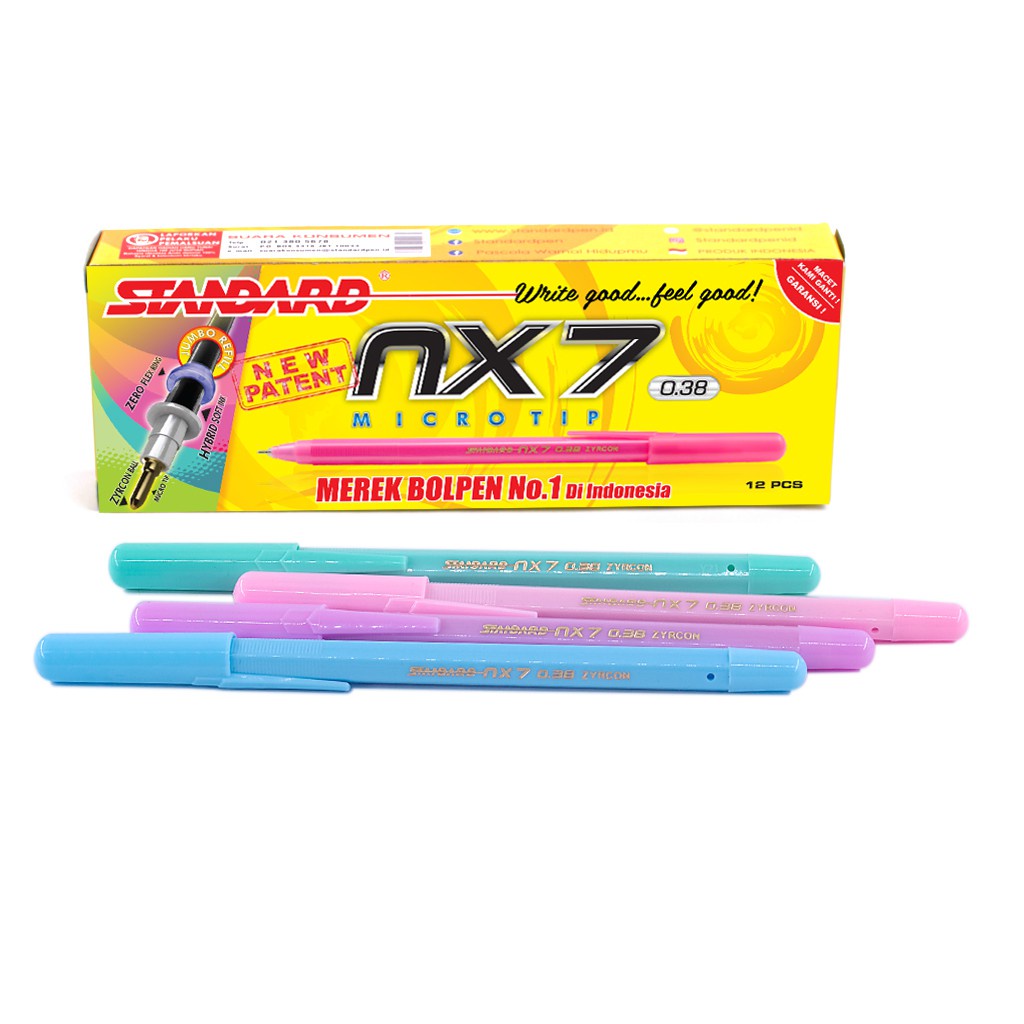 Jual Pulpen STANDARD NX7 Microtip 0.38 mm Isi 12 pcs | Shopee Indonesia