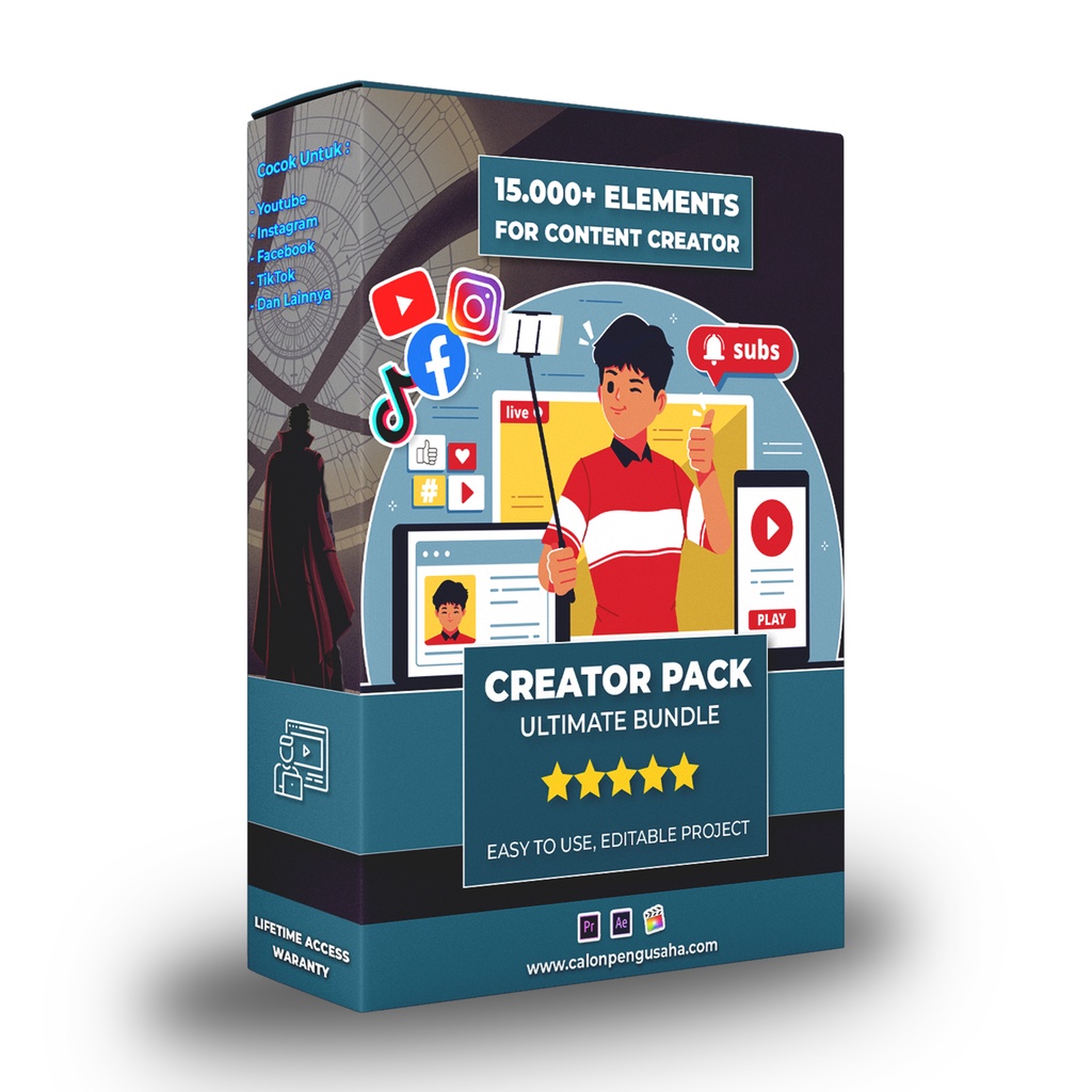 Jual Bundle Untuk Konten Kreator | Complete Creator Pack Template | Shopee Indonesia
