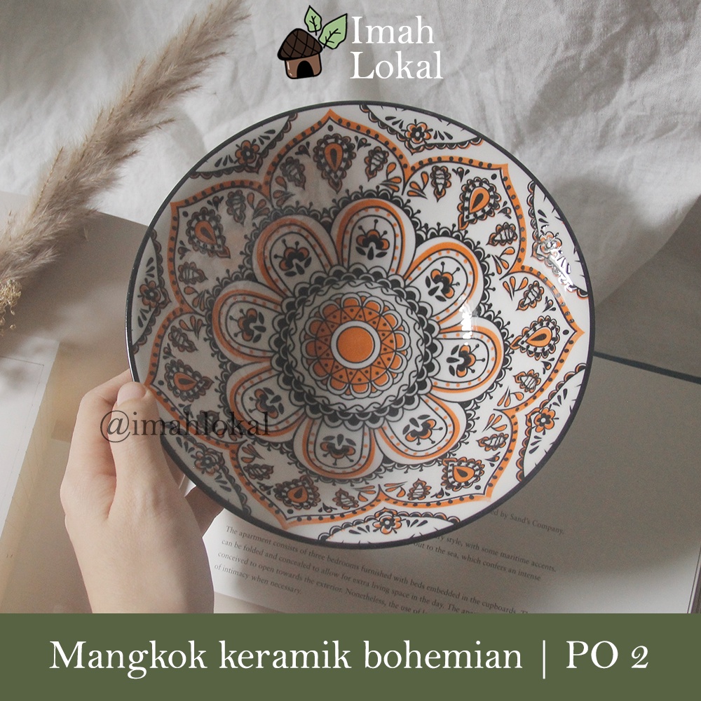Jual 3 pcs Mangkok Makan / Mangkuk Motif Batik Boho Estetik / Ramen ...