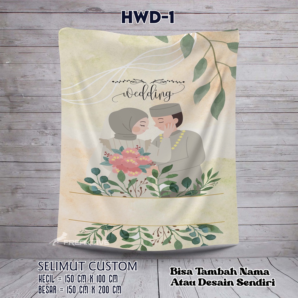 Jual Selimut Custom Satuan | Gift Wedding | Kado Nikah | Kado Wisuda ...