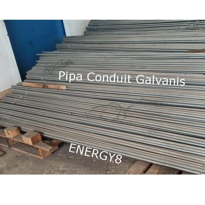 Jual S6R0 PIPA CONDUIT GALVANIS 20mm - PIPA GALVANIS 3/4" POLOS - TANPA ...