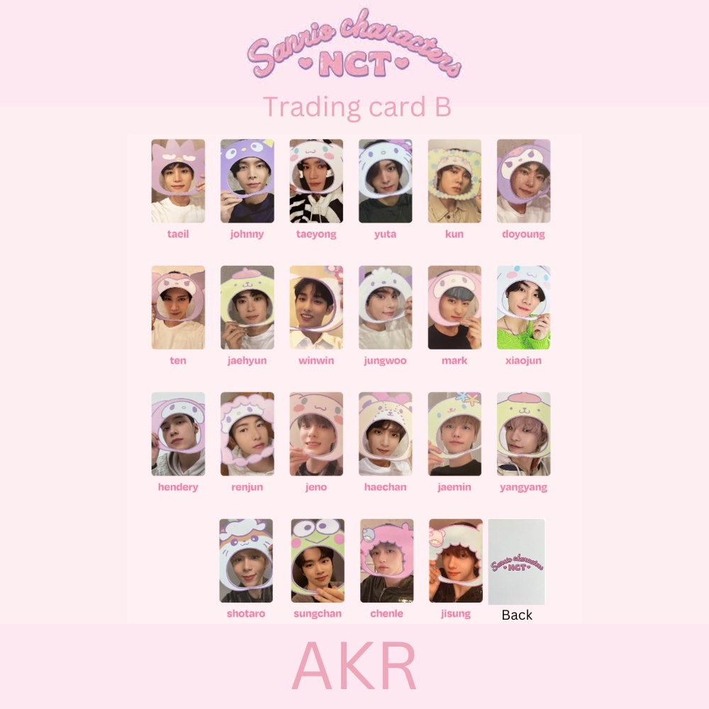 Jual [UNOFFICIAL] PHOTOCARD NCT X SANRIO TRADING CARD SET B | Shopee ...