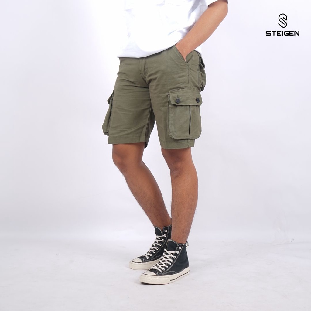 Jual Steigen Short Cargo Green Olive | Shopee Indonesia