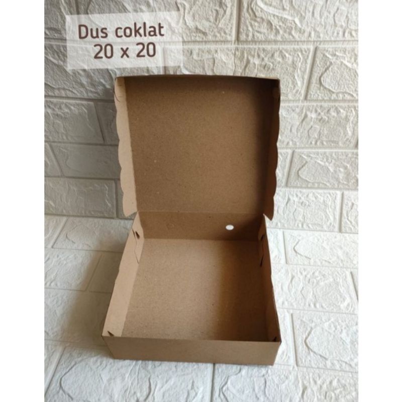 Jual Dus Coklat R10K Kraft 20x20 cm / Kotak Nasi R10K / Box Nasi Coklat ...