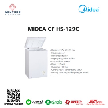 Jual Chest Freezer Midea HS-129C / Cooler Box ( Kulkas Daging ...