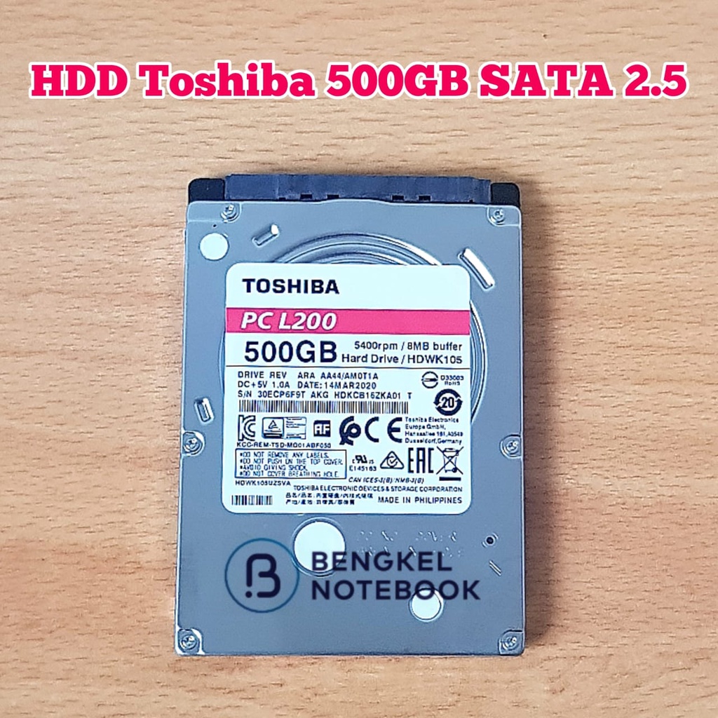Jual HDD Toshiba 500GB SATA 2.5'' | Shopee Indonesia