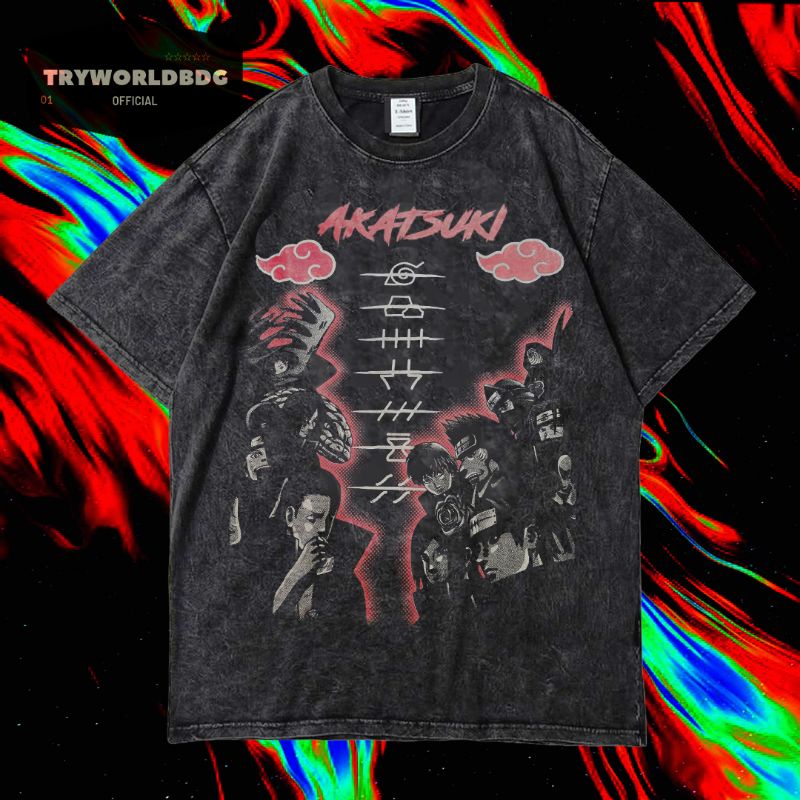 Jual TRYWORLDBDG OFFICIAL "AKATSUKI" KAOS OVERSIZED | KAOS WASHED ...