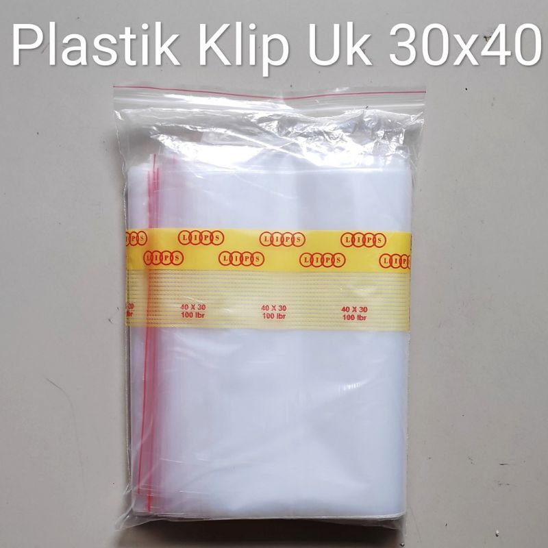 Jual Plastik Zip Lock / Plastik Klip Uk 30x40 Isi 100 lbr | Shopee ...
