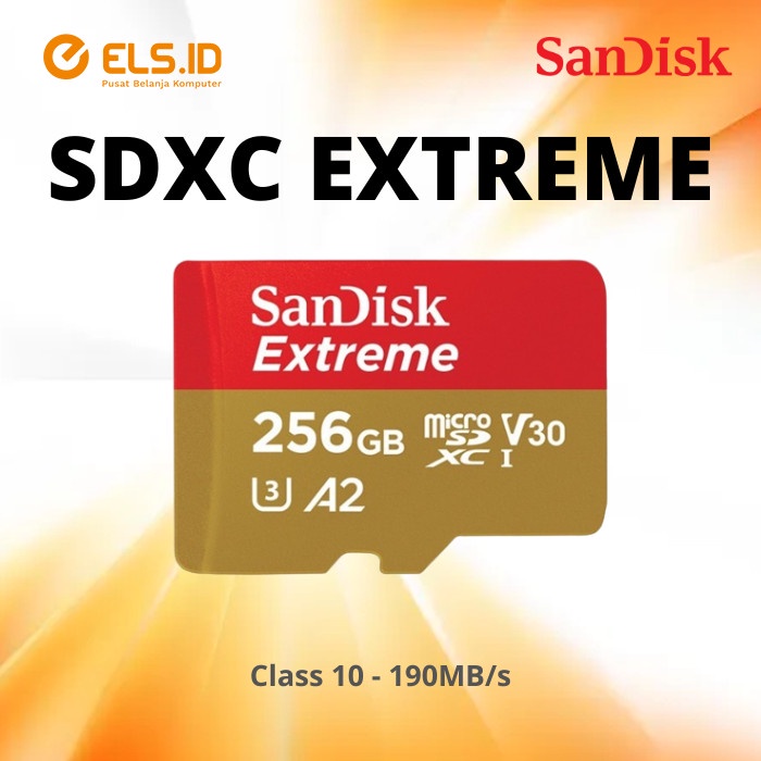 Jual SanDisk Extreme SDXC 256GB Class 10 Micro SD 190MB/s | Shopee Indonesia