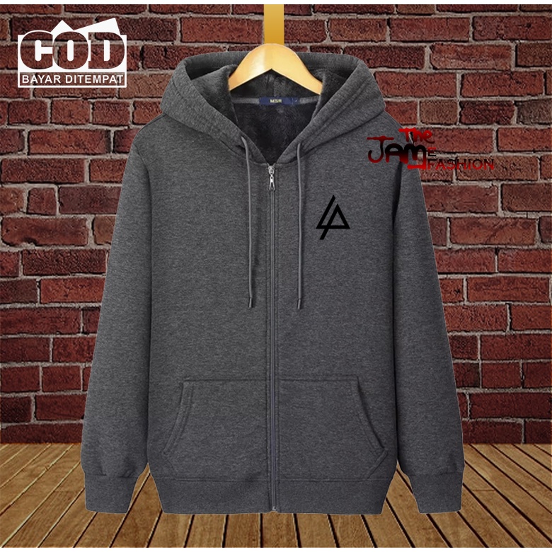 Jual Promo Cod Jaket Resleting Distro Linkin Park Logda Quality Hitam ...