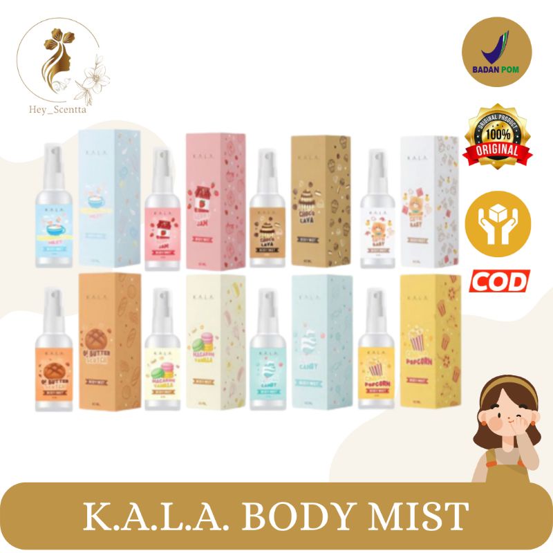 Jual KALA Body Mist Parfum 60ml Spray Parfume Tahan Lama Vanilla ...