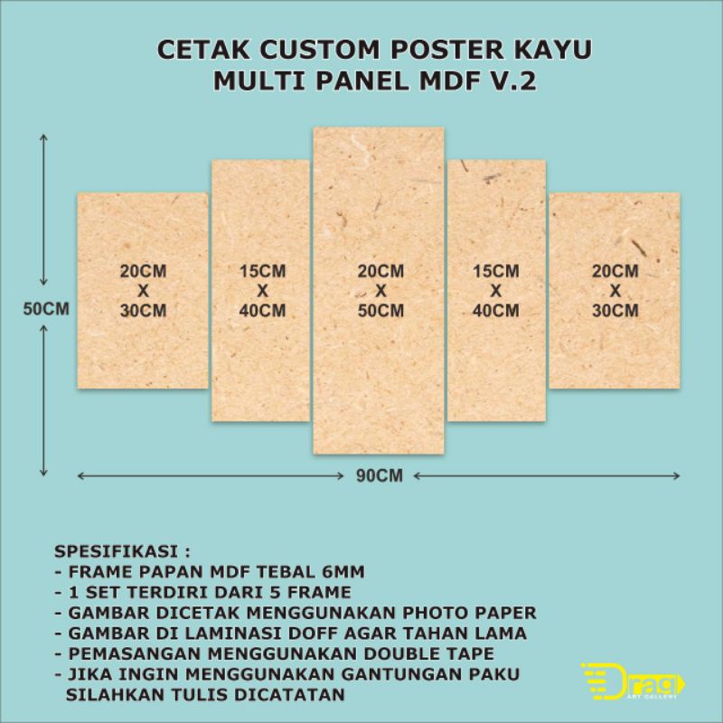 Jual Cetak Poster Kayu Pajangan Dinding Custom MDF V2 | Shopee Indonesia