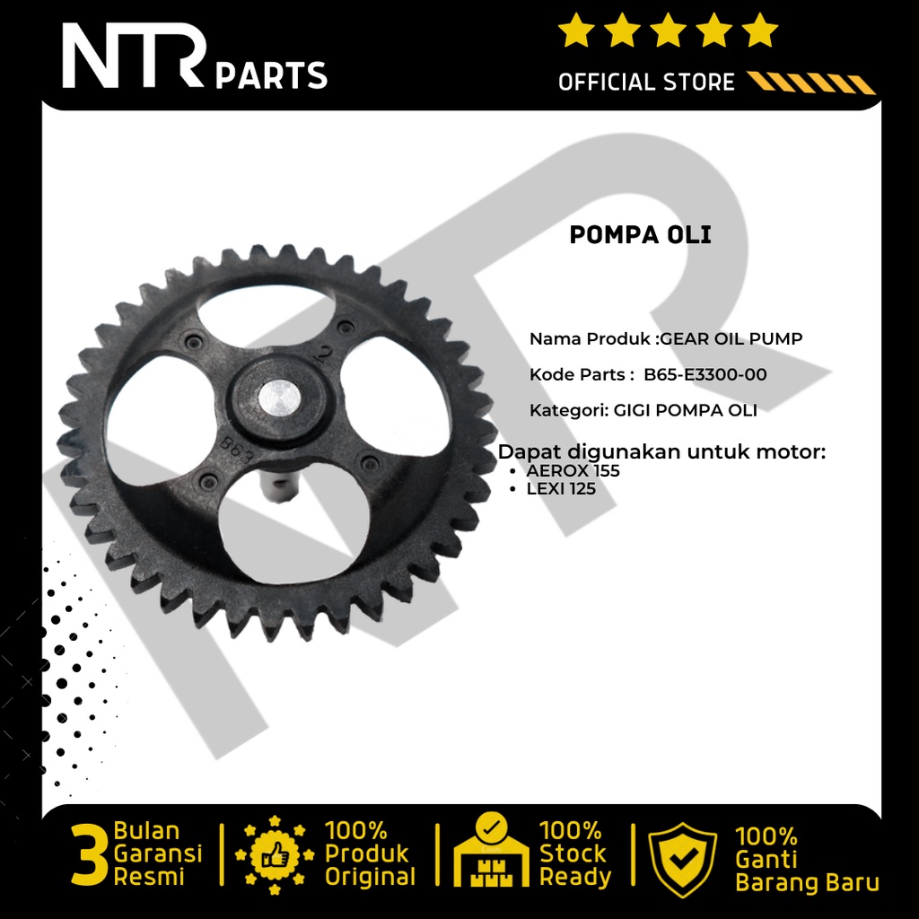 Jual Gear Gigi pompa oli Aerox Old Lama B63 NTR Parts Official | Shopee ...