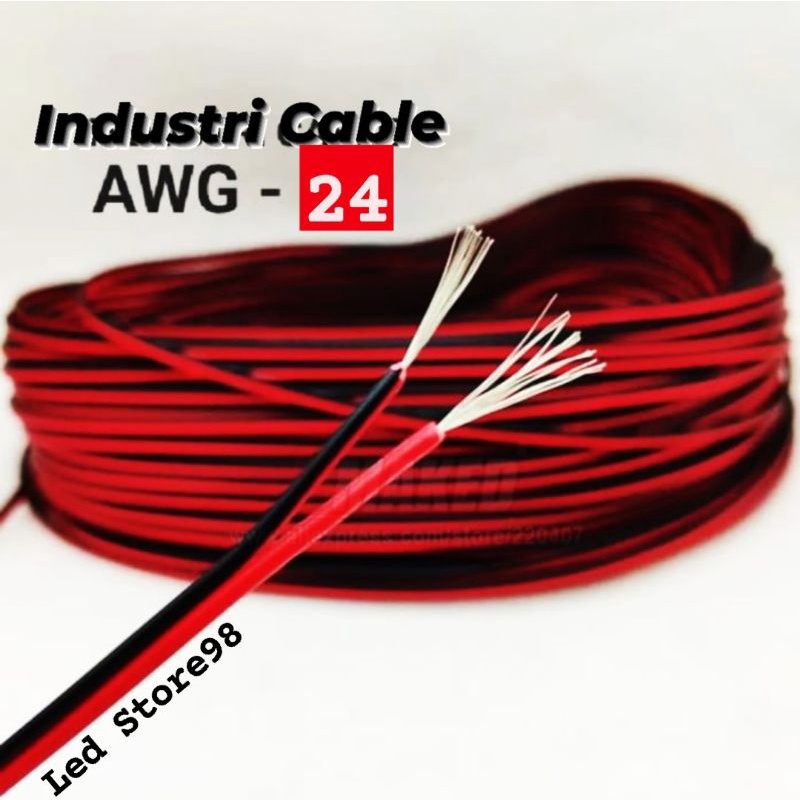Jual KABEL AWG 24 MERAH HITAM 2 X 18 ( per meter ) | Shopee Indonesia