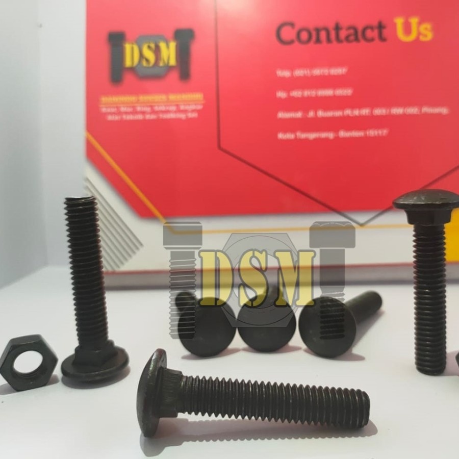 Jual Mur Baut CB M6 / Carriage Bolt 1/4x4" / Baut Payung 10 CM | Shopee ...