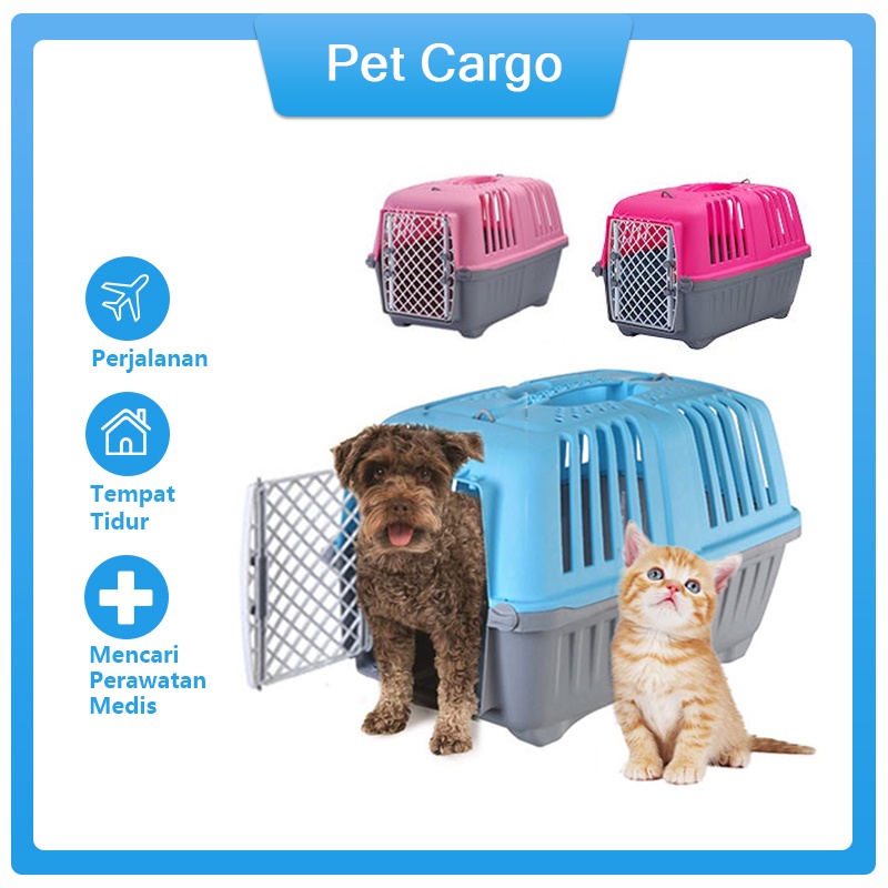 Jual Pet Cargo Kandang Kucing Pet Carrier Kucing Anjing Kennel Box Tas ...