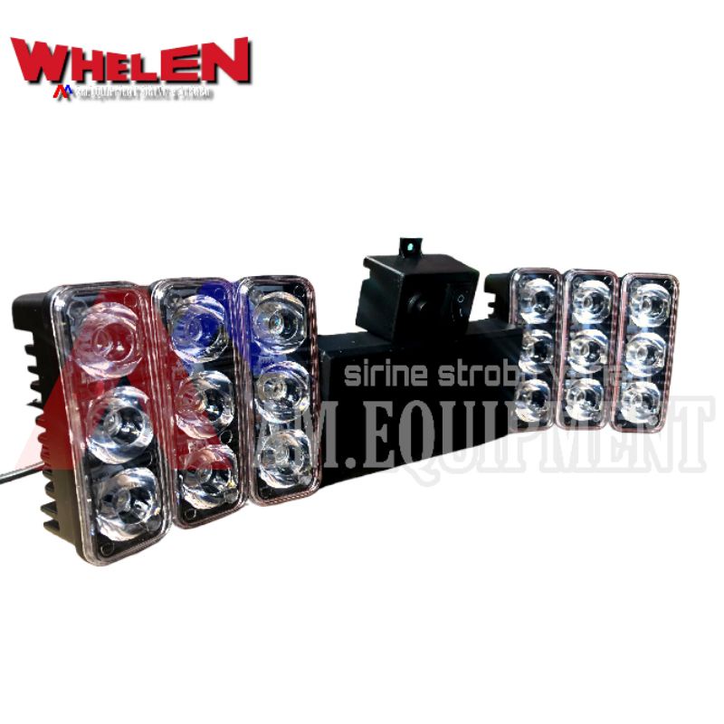 Jual Lampu RTD 6 pcs dengan Modul 6 Channel 16 Mode Blue Ion Red Merah ...