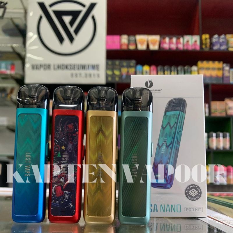 Jual fullset vapor ursa nano pods kit 18w bonus lanyard + liquids 60ml ...