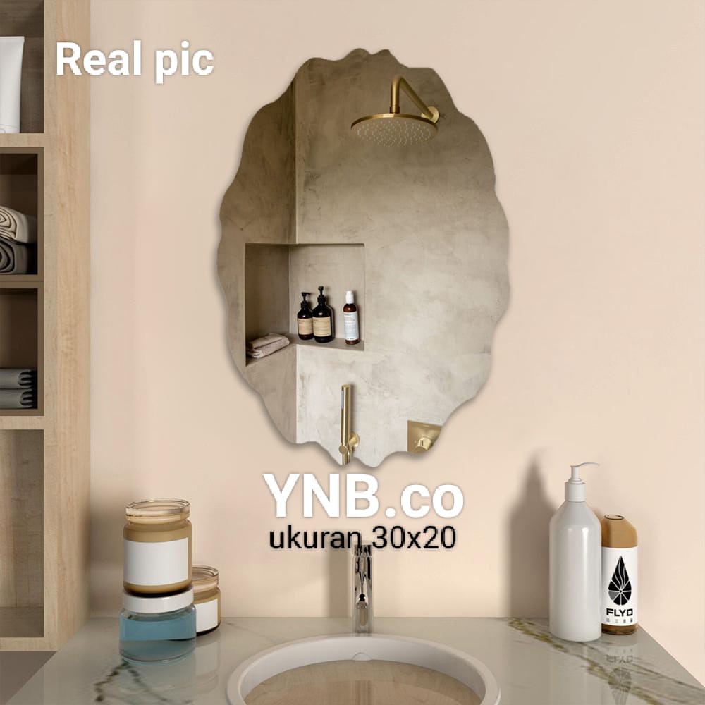 Jual MIRROR WALL STICKER PVC STIKER DINDING KACA CERMIN DIY UKURAN ...