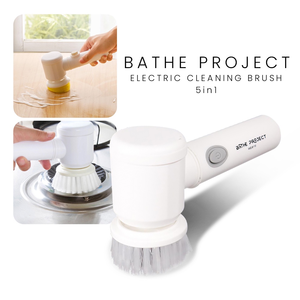 Jual Sikat Elektrik 5 in 1 Sebaguna Magic Cleaning Brush Electric Otomatis Membersihkan ...