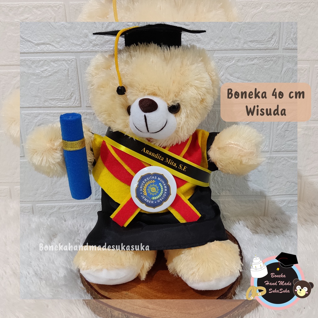 Jual Boneka Wisuda 40cm Custom Foto dan Ucapan Custom Seragam Samir dan ...
