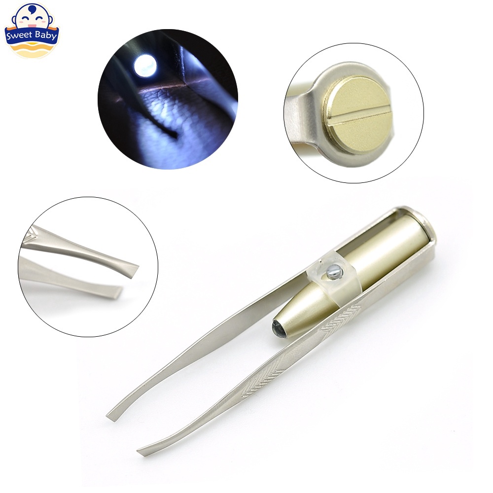 Jual Pinset LED (Alat bantu utk merapikan bulu alis, dilengkapi lampu ...
