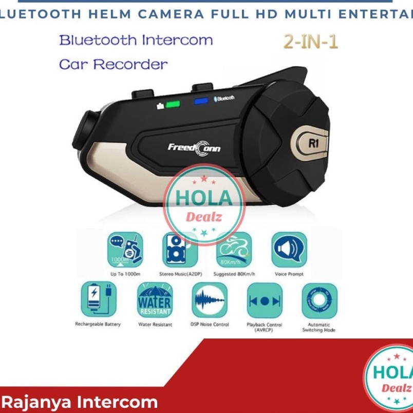 Jual FREEDCONN R1 BLUETOOTH HELM WIFI INTERCOM CAMERA 1080P HD VS MAXTO ...