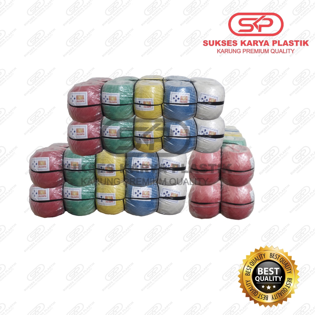 Jual TALI RAFIA MULYANA WARNA 1 BALL (10 ROLL) TALI PLASTIK RAFIA WARNA ...