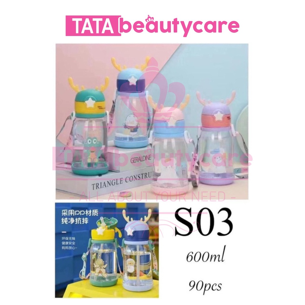 Jual [400gr] T699 | [TALI PANJANG] Botol Minum Tanduk Rusa Tali Sedotan/ Botol Minum Anak Lucu ...