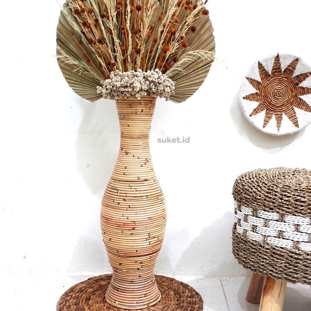 Jual Vas Gucci Rotan / Vas Bunga (tinggi 70cm) | Shopee Indonesia