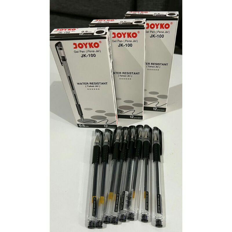 Jual GEL PEN / PENA JEL JOYKO HITAM / JK - 100 (PCS) | Shopee Indonesia