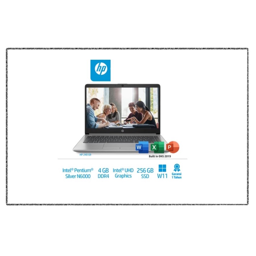 Jual LAPTOP HP 240 G9 [6K108PA] PENTIUM SILVER N6000 4GB 256GB 14" W11 ...