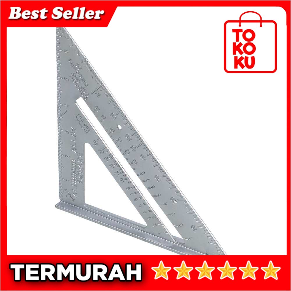 Jual TOKOKU Penggaris Segitiga Siku Tukang 18 cm Speed Square Bangunan ...