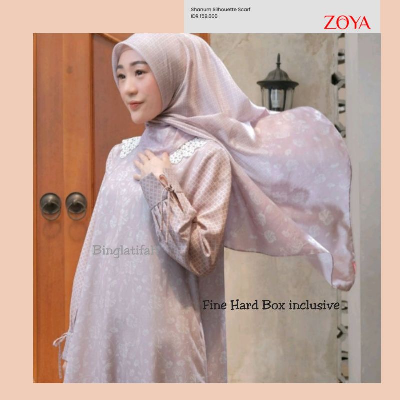 Jual Scarf Shanum Silhoutte - Segiempat Motif Kerudung Hijab by Zoya | Shopee Indonesia