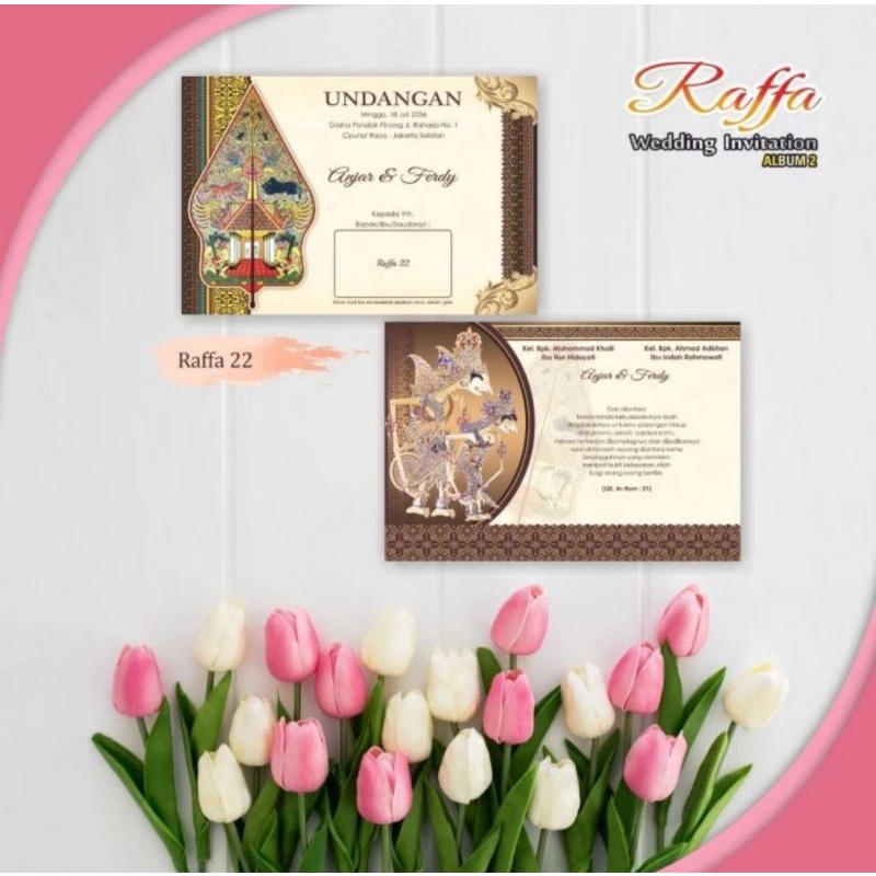 Jual RAFFA 22 Blangko Undangan Nikah Ultah Khitan gambar Wayang ...