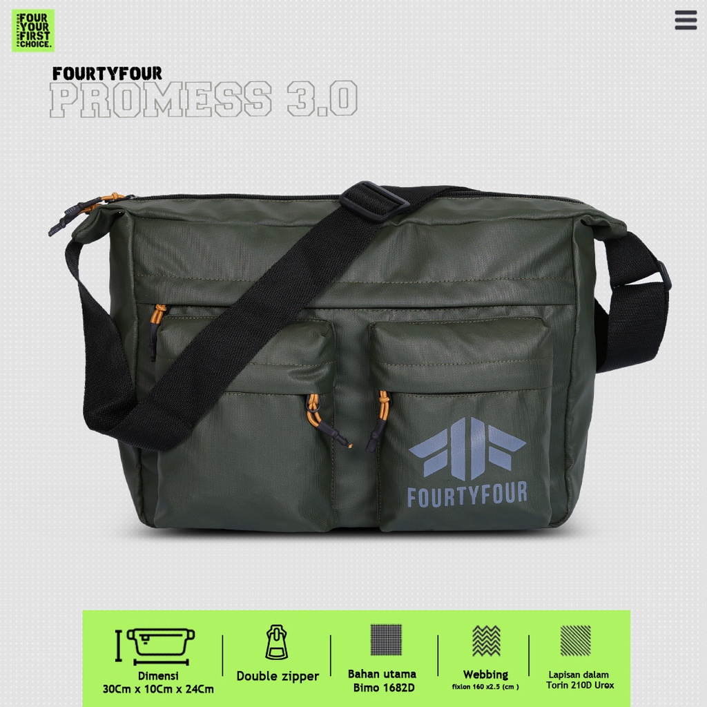 Jual FOURTYFOUR PROMESS - Tas Selempang Pria Premium - Sling Bag Pria ...