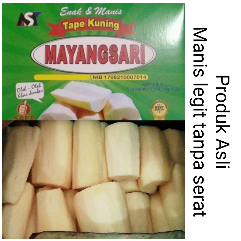 Jual Peuyeum Bandung Tape Singkong Mentega Mayangsari 1 Kg Asli Jember ...